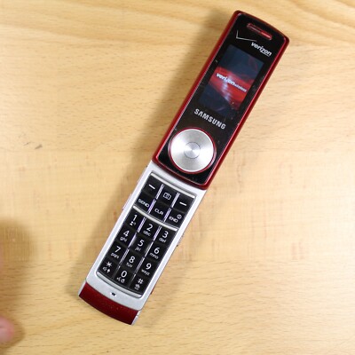 Vintage Samsung Juke SCH-U470 Verizon Red Cell Phone Good #209 | eBay