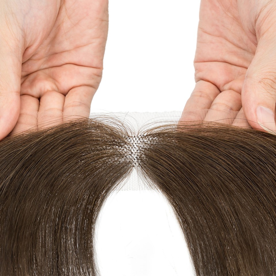 Middle Part Women Topper 100% REMY Human Hair Toupee Forehead Hairline ...