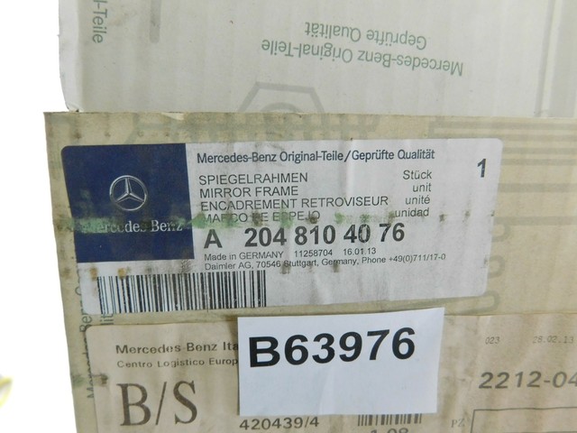 Genuine MERCEDES C Class W204 OS Drivers Side POWERFOLD Door Mirror ...