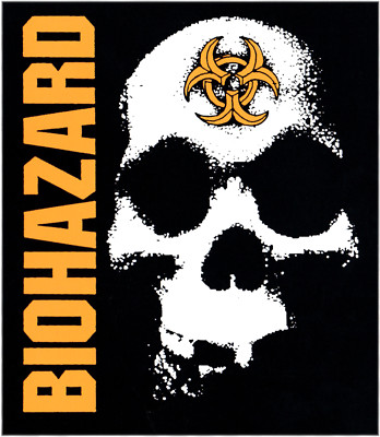 Sticker - Biohazard VINTAGE 1990s Skull Logo Punk Rock Heavy Metal Band ...
