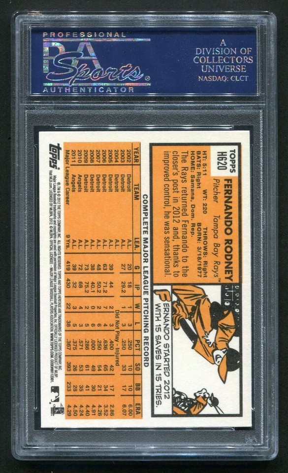 2012 Topps Heritage High Number #H620 Fernando Rodney PSA 9 Pop 3 ...