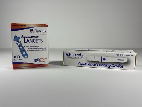 AquaLance Universal Lancets, 30G, 100ct, w/ Free Lancing Device, EXP 8/ ...