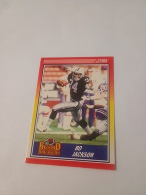 1990 Score Record Breakers Card Bo Knows #591 Bo Jackson NFL Oakland ...