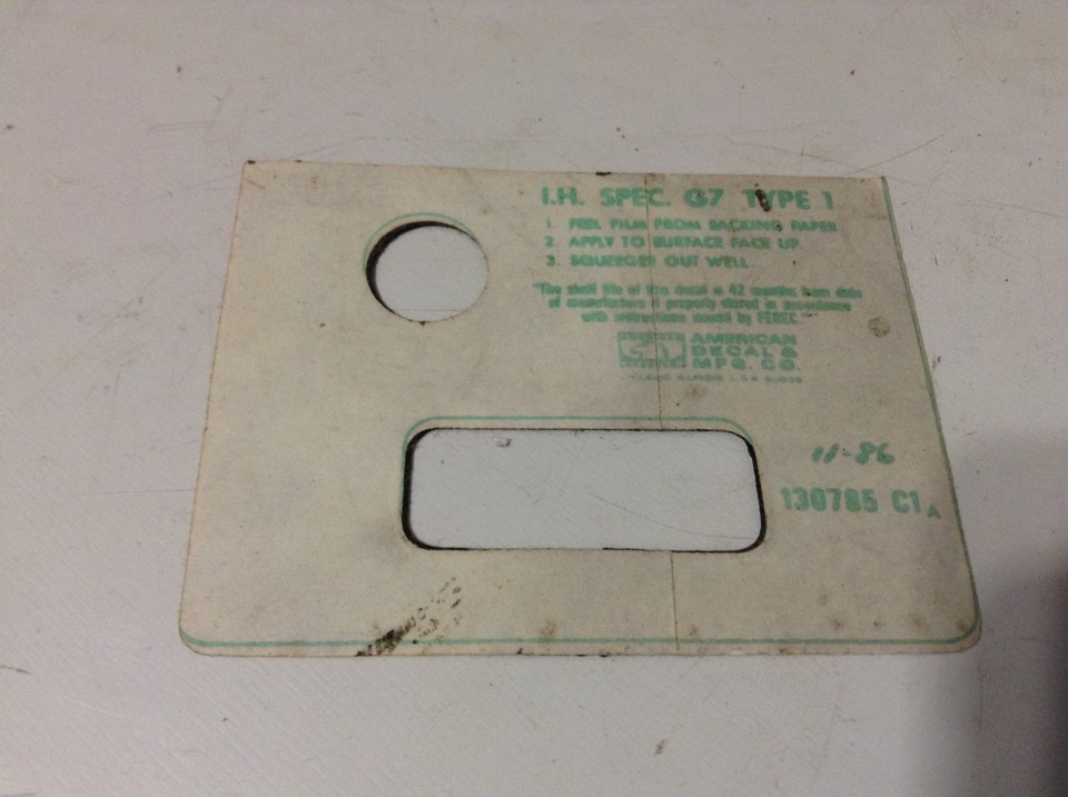 130785C1 - A New Original Tachometer Decal For An International Tractor ...