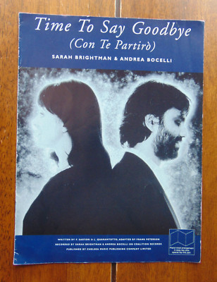 Time To Say Goodbye Sarah Brightman Andrea Bocelli Sheet Music | eBay UK