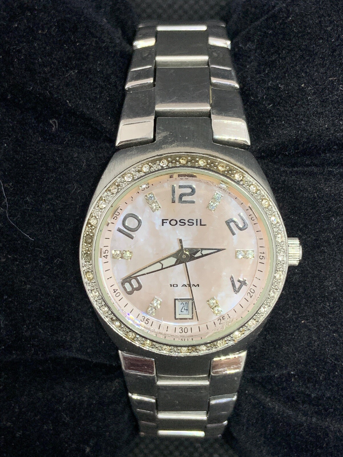 Fossil AM-4175 Women's Watch Quartz Stainless Steel Sport Ladies Analog ...