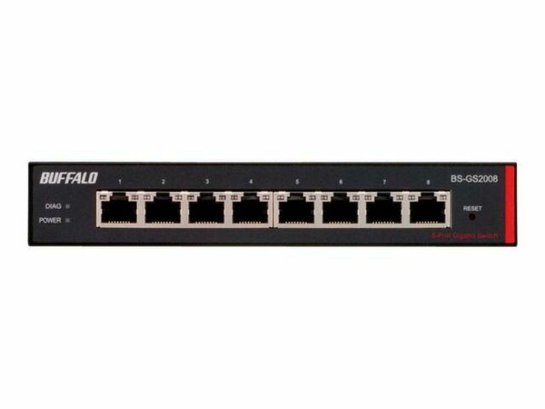 BS-GS2008 8 Port Gig Web Smart Switch Buffalo Americas BSGS2008SMI for ...