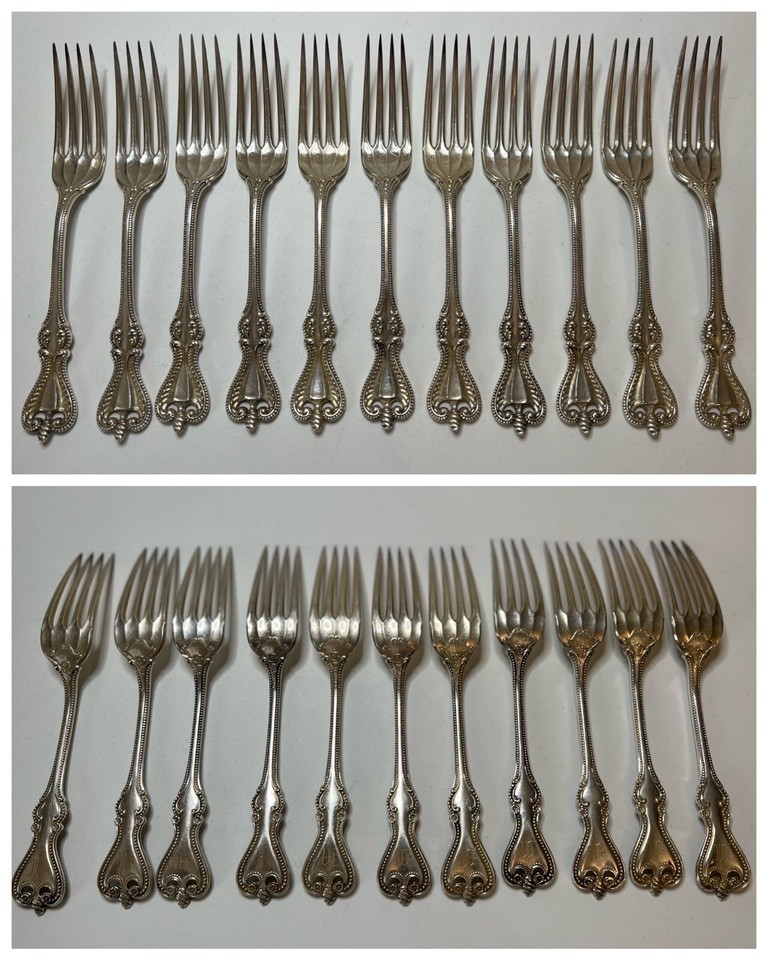 TOWLE OLD COLONIAL Pattern 1895 Sterling Silver Silverware 84 Pieces ...