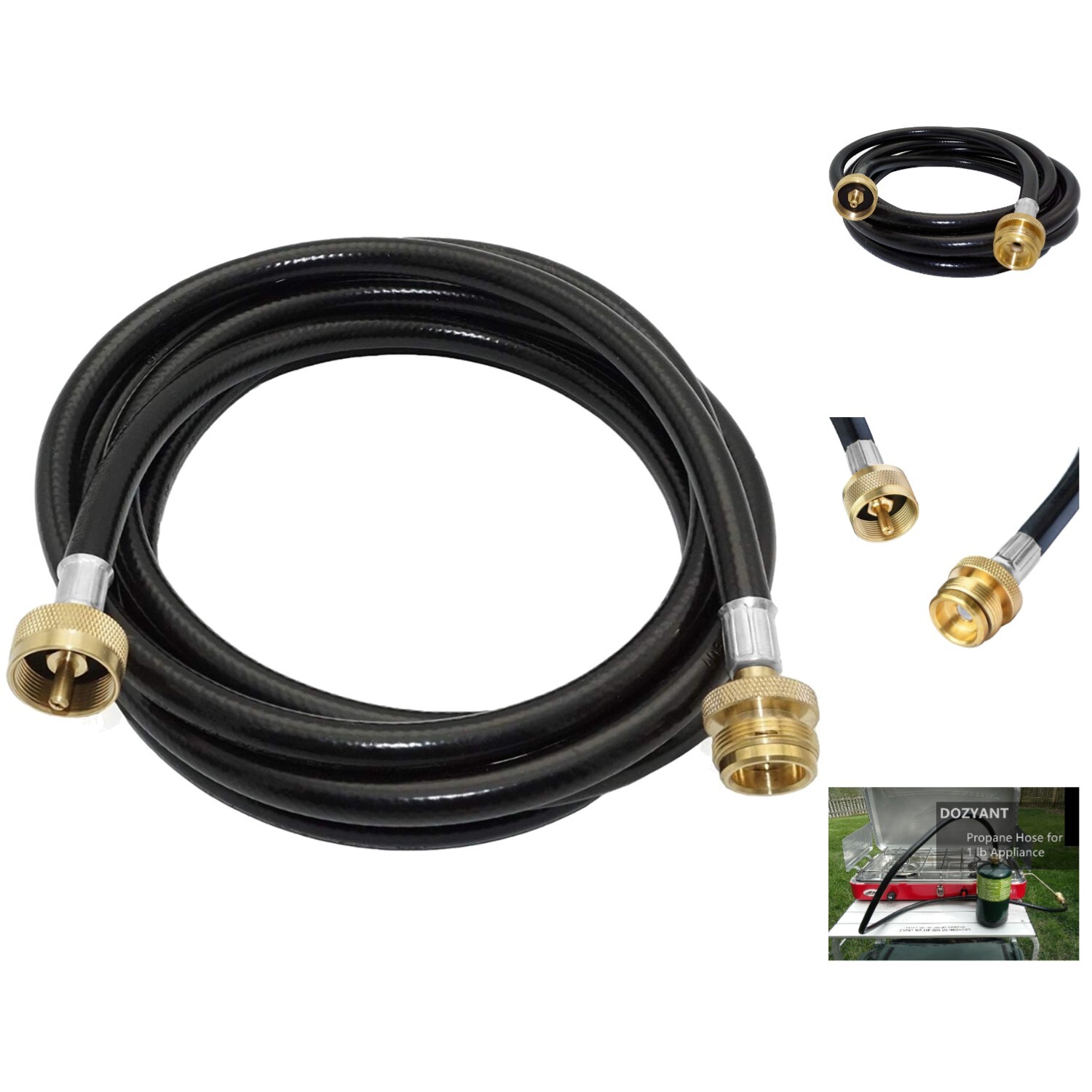 12ft Propane Torch Extension Hose - High Pressure, Secure Brass ...