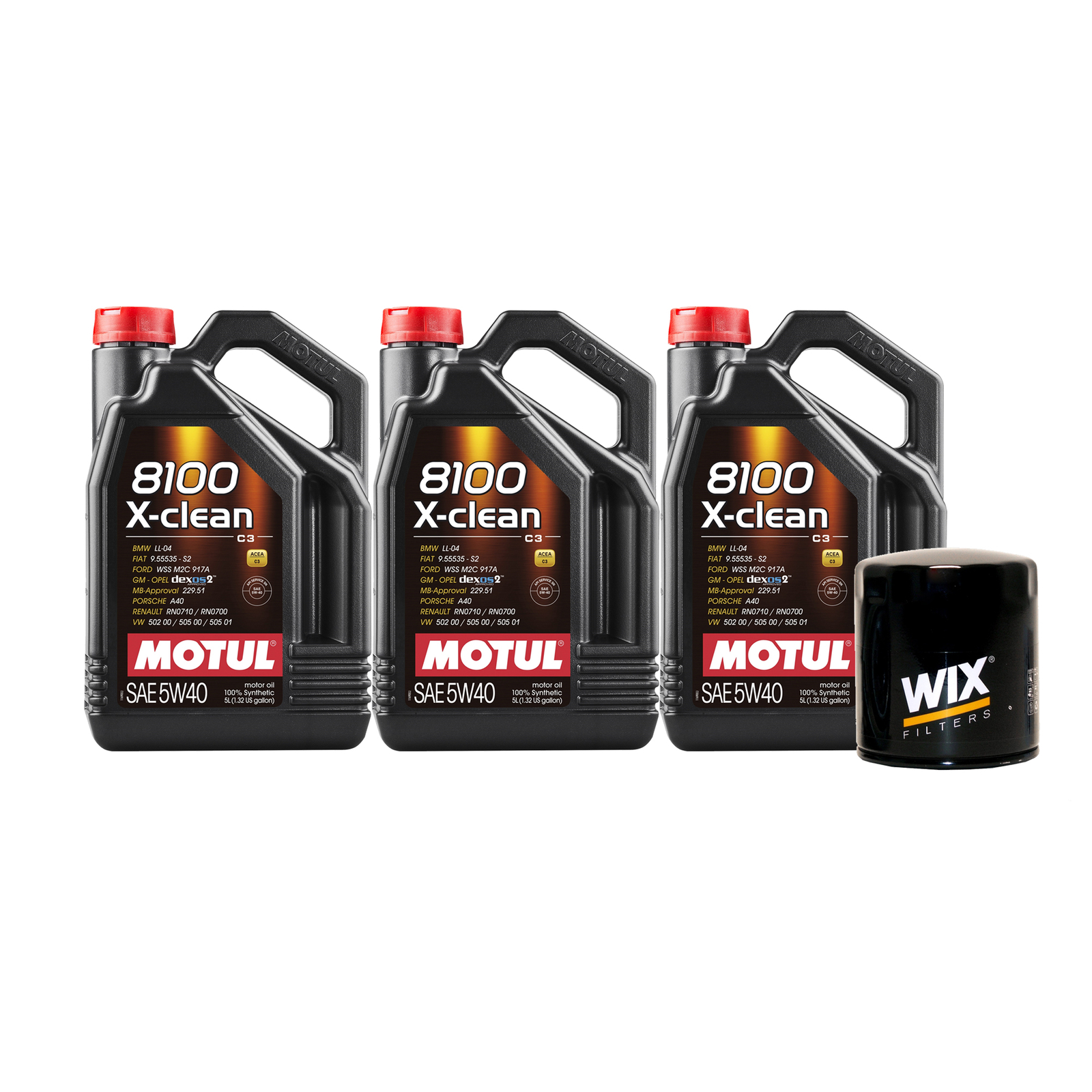 15L Motul 8100 X-CLEAN 5W40 Wix Filter Motor Oil Change Kit API SN | eBay