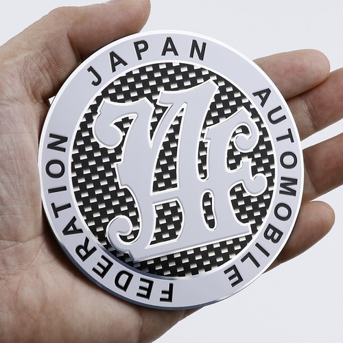 JAF Black Carbon Japan Automobile Federation JDM Car Emblem Badges ...