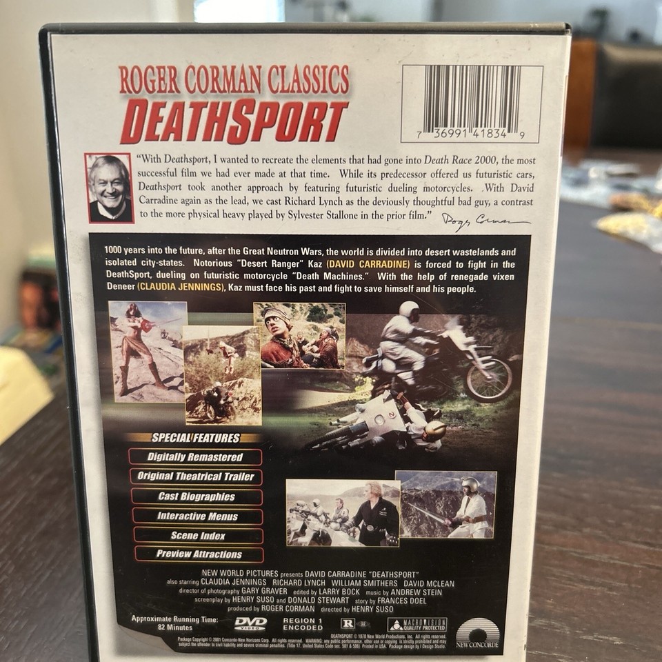 Deathsport (DVD, 2000, Roger Corman Cult Classics) David Carradine HTF ...
