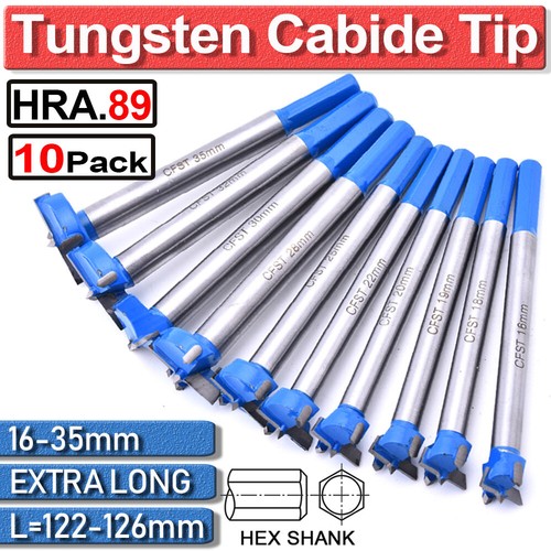 90mm Extra Long Carbide Tip Forstner Woodworking Drill Bit Set Hole Saw ...