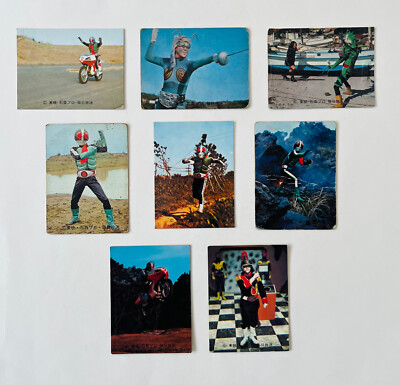 Lot of 8 ~ Old Kamen Rider Card Calbee 44 98 159 411 436 441 446 492 | eBay