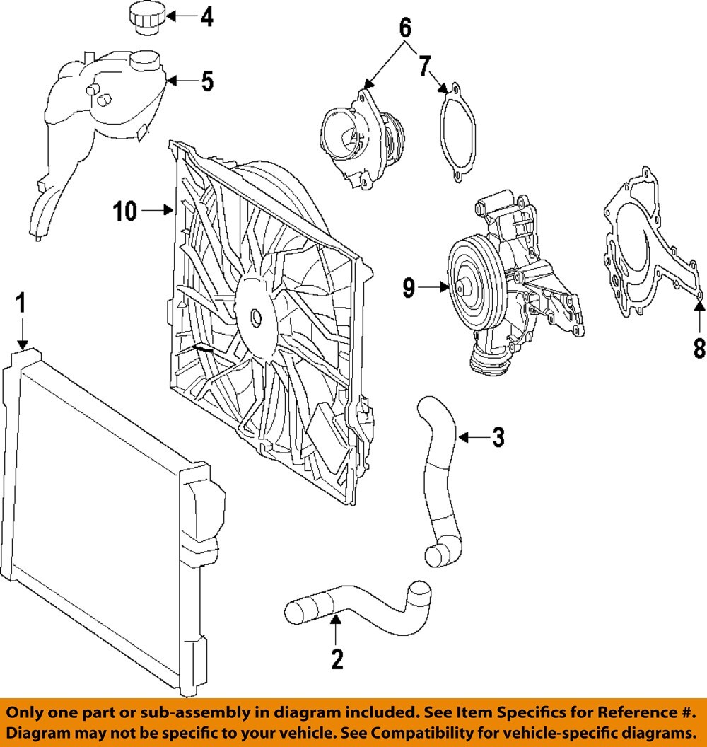 MERCEDES OEM 08-12 C300 Cooling Radiator Components-Upper Hose ...