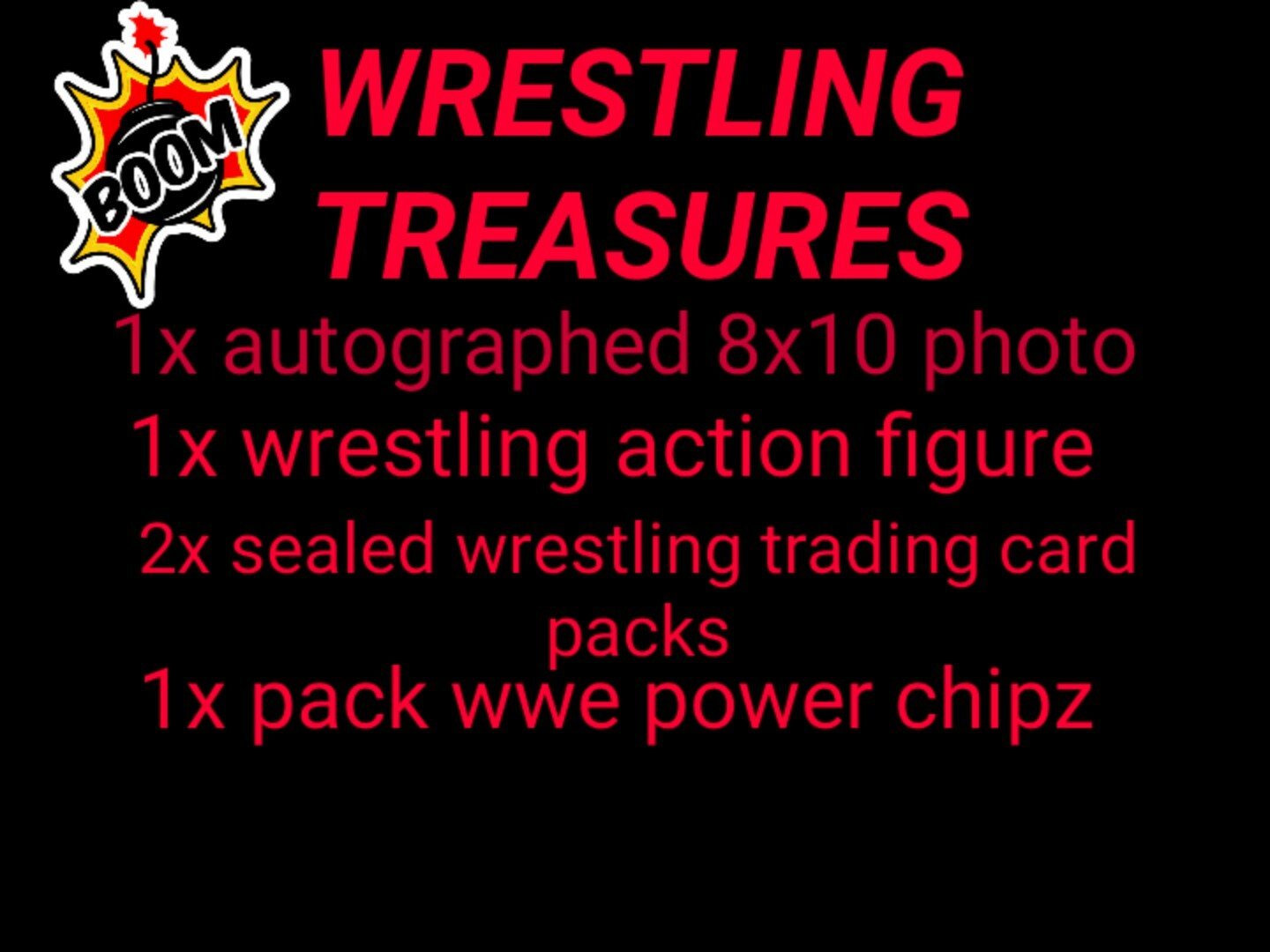 Wrestling Treasures Box, Autographed 8x10 W/COA And 1 Wrestling Figure ...