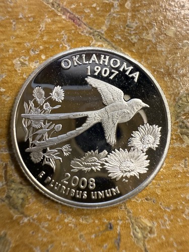 2008 S SILVER OKLAHOMA STATE QUARTER FROM SILVER PROOF SET - K10158 | eBay