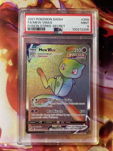 Pokemon Mew VMAX 2021 Fusion Strike Rainbow Secret Rare Card 268/264 ...
