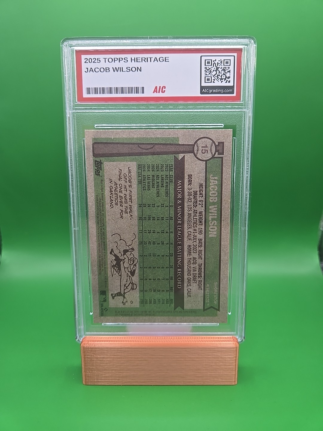 2025 Topps Heritage - Alternate Cartoon Variation Jacob Wilson #15 (RC ...