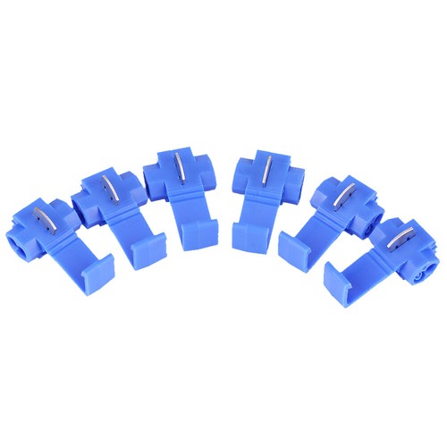 50pcs Blue Lock Quick Wire Splice Clips Terminal Connectors 0.72-2.5mm2 ...
