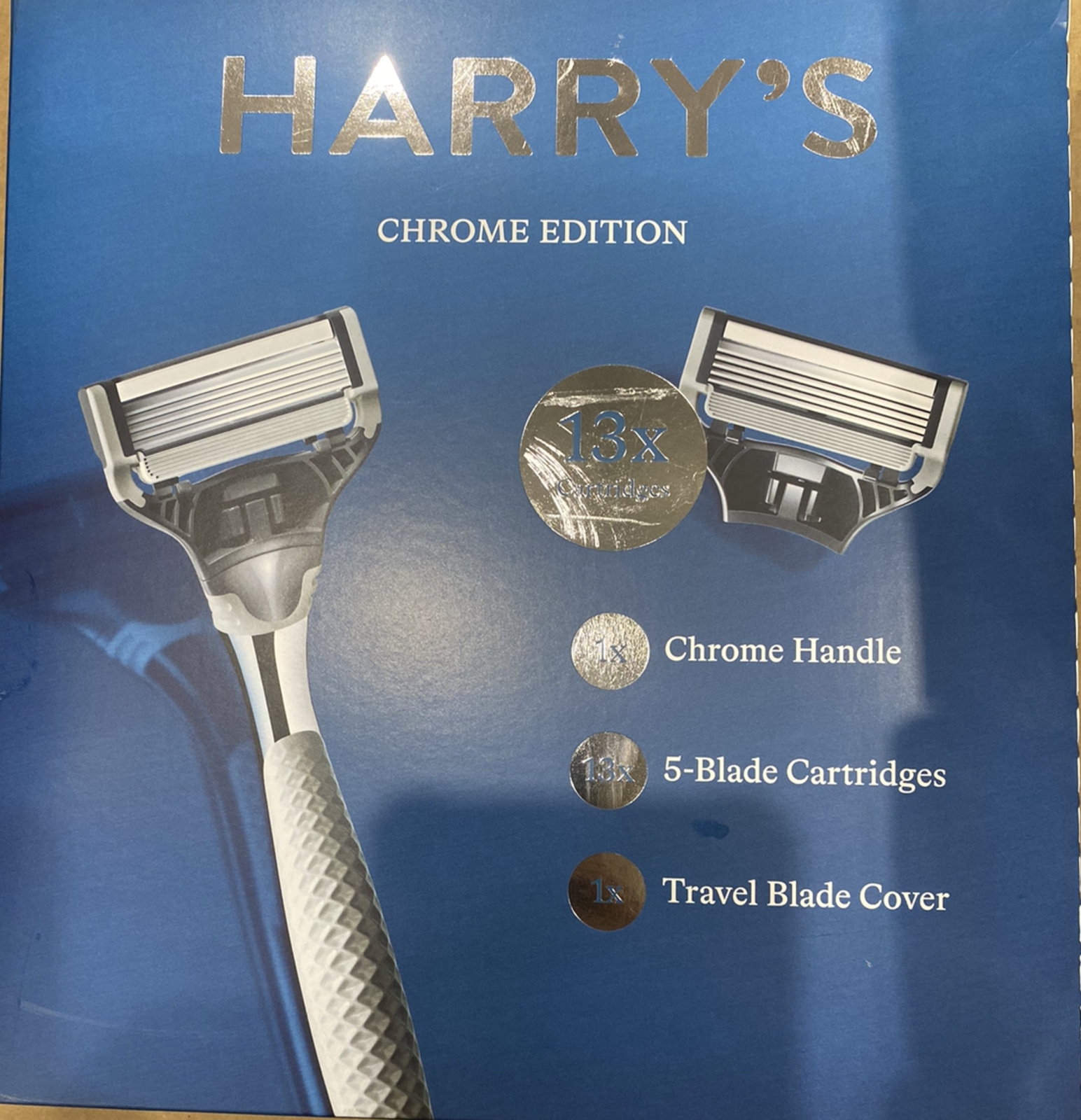 Harry’s Razor, Chrome Edition, Chrome Handle, Travel Cover, + 13 ...