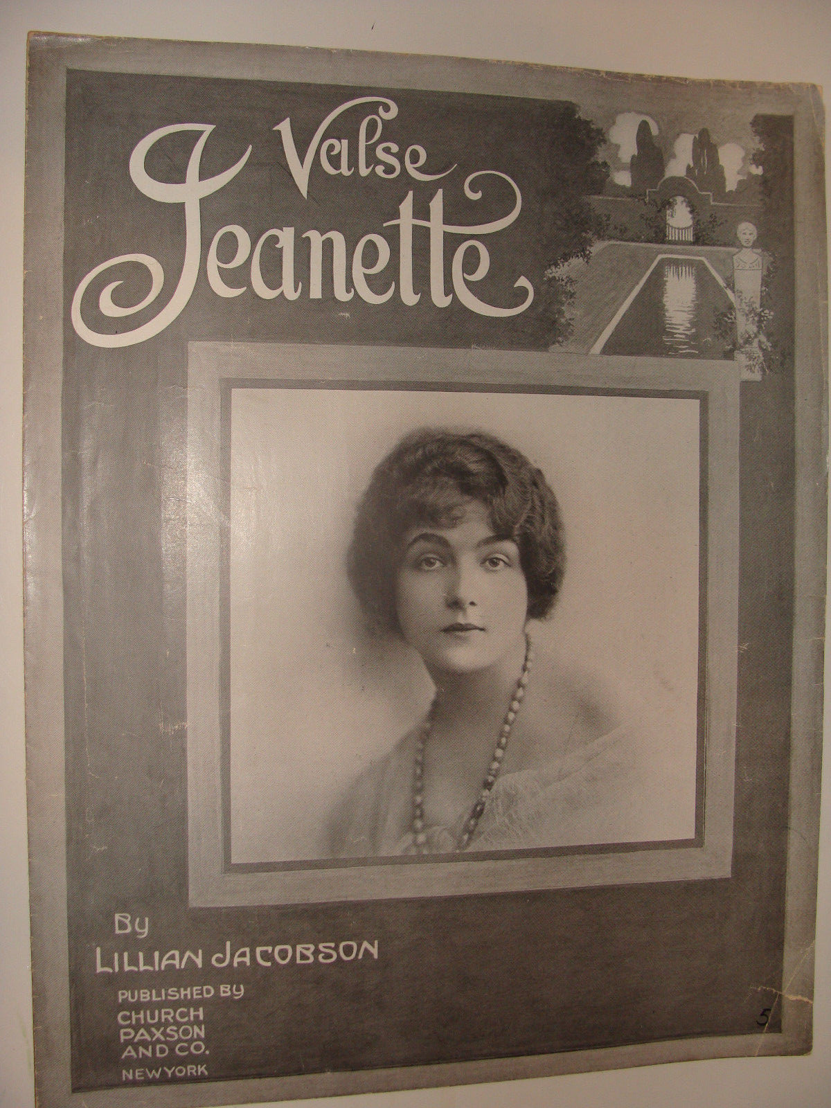 Valse Jeanette 1917 by Lillian Jacobson large format sheet music | eBay