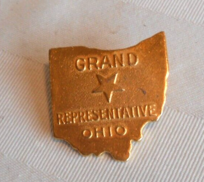 Grand Representative Ohio Pin Star Brass Gold Tone Embossed | eBay