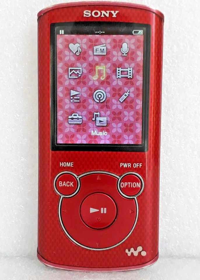 Sony NWZ-E463 E Series 4GB Walkman Hand Held compact Red Mp3 player ...