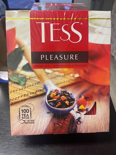 TESS PLEASURE BLACK TEA ROSEHIP APPLE 100 TEA BAGS NON-GMO Made in ...