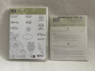Stampin Up ROSE WONDER Stamps & ROSE GARDEN Thinlits Dies flower ...