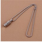 Pendant Urn Vial Decorative Keepsake Ash Capsule Chain Necklace ...