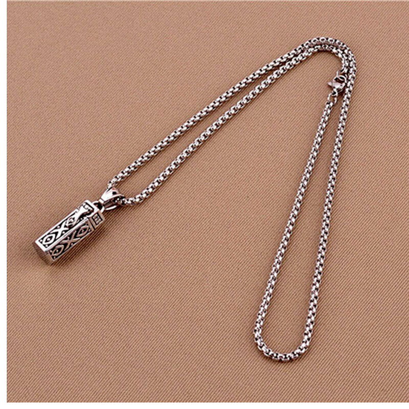 Pendant Urn Vial Decorative Keepsake Ash Capsule Chain Necklace ...