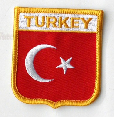 TURKEY TURKISH FLAG EMBROIDERED PATCH 2 X 3 INCHES | eBay