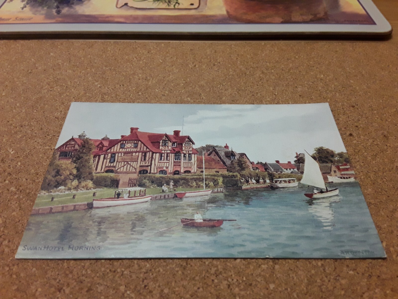 A. R. QUINTON POSTCARD SWAN HOTEL HORNING NORWICH NORFOLK BROADS ...