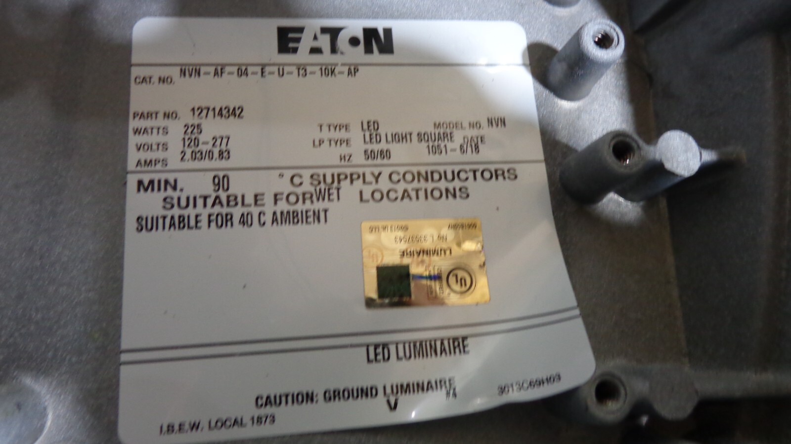 Cooper Navion 225 Watt LED Street Light PN # NVN-AF-04-E-U-T3-10K-AP ...