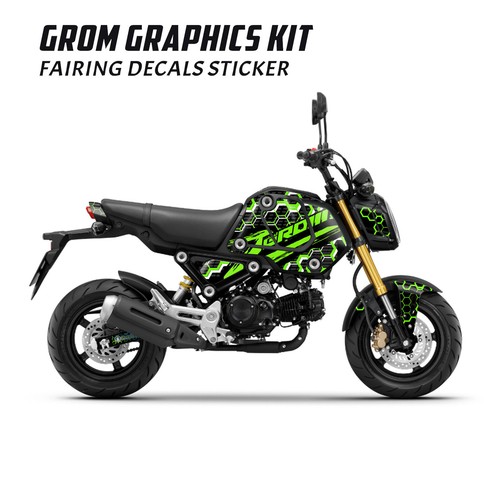 For Honda MSX 125 Grom 2021 2022 2023 Hex Green Body Fairing Wrap ...