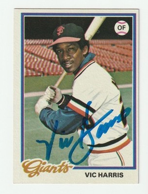 Vic Harris Signed 1978 Topps Card #436 Auto San Francisco Giants ...