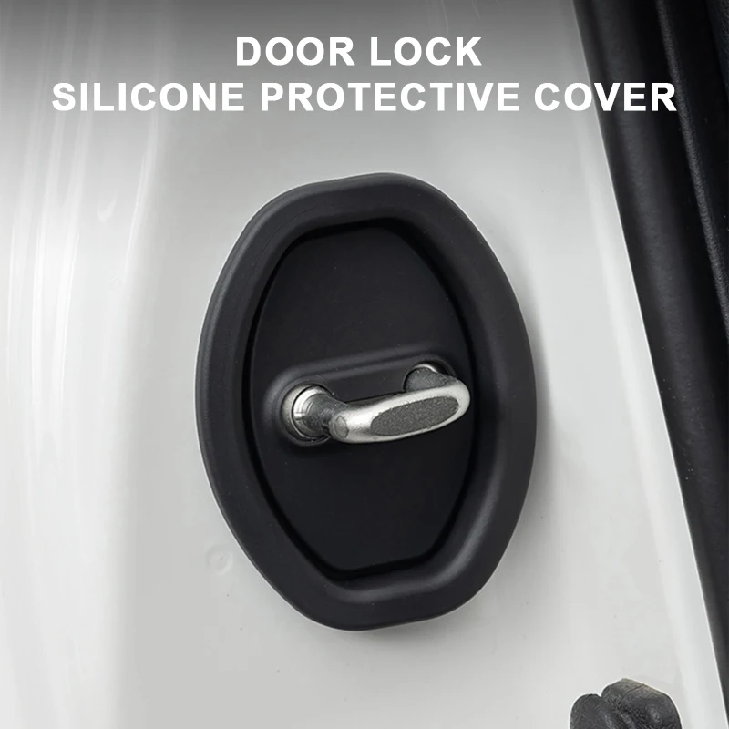 4Pcs Car Door Lock Latches Cover Car Silicone Door Latch Protective ...