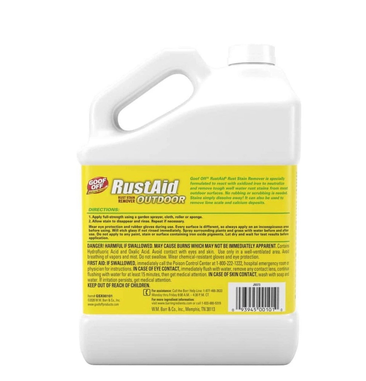 Goof Off Runoff Safe Outdoor Rust Stain Remover 1 Gal GSX00101 No Scrub ...