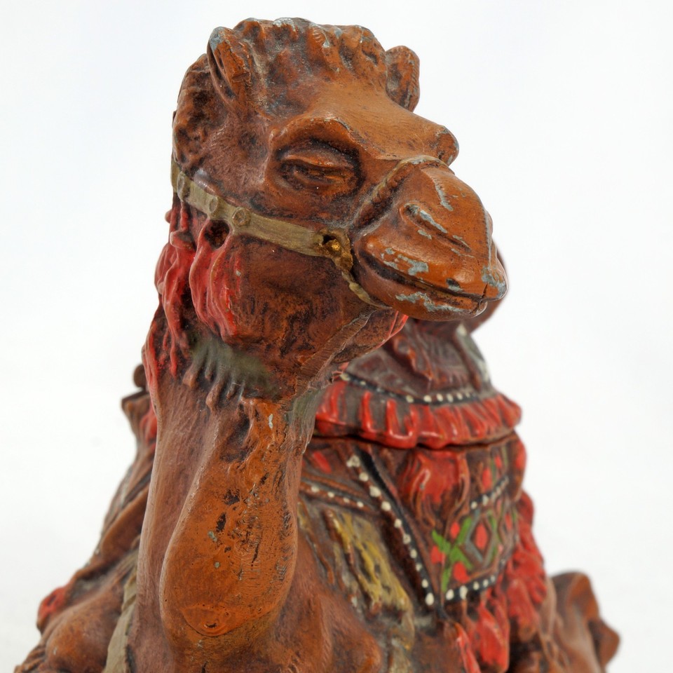 Antique Austrian Camel Cold Painted Cast Metal Inkwell Circa 1900 | eBay