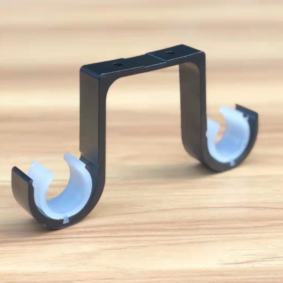 Aluminum Alloy Ceiling Mounted Curtain Brackets - 2Pcs, Black | eBay