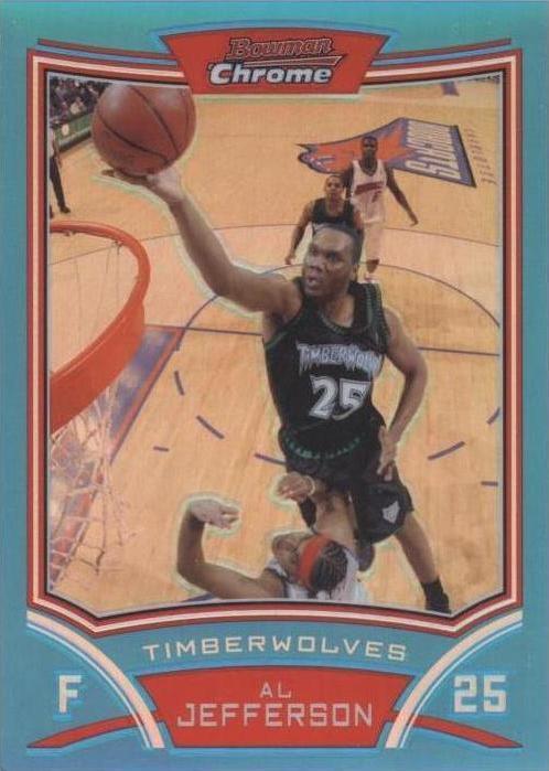 2008-09 Bowman Draft Picks & Stars - Chrome Al Jefferson #44 Blue ...