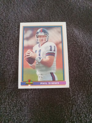 1991 Bowman Phil Simms New York Giants Football Card #364 | eBay