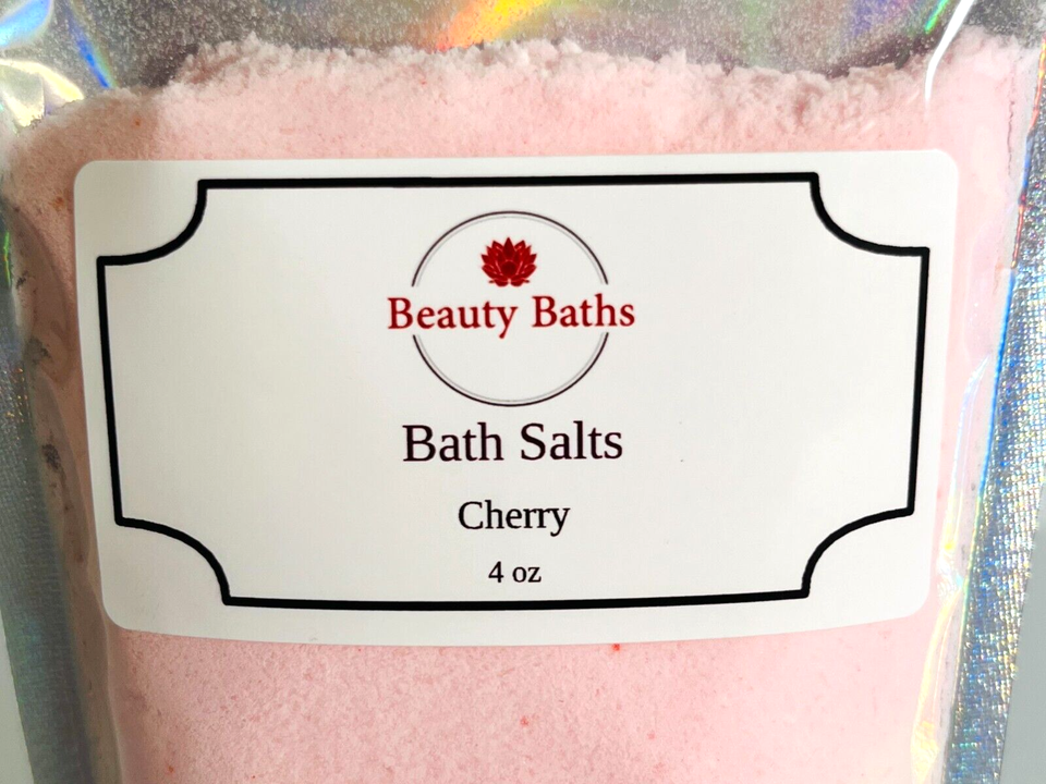 Cherry Bath Salt Epsom Salt bath soak holiday gift for her therapeutic ...