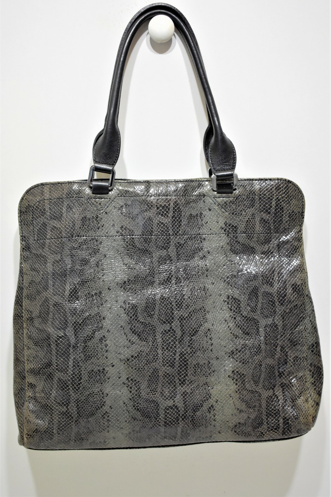 Longchamp, Sac cabas " Gatsby ", en cuir façon python gris foncé | eBay