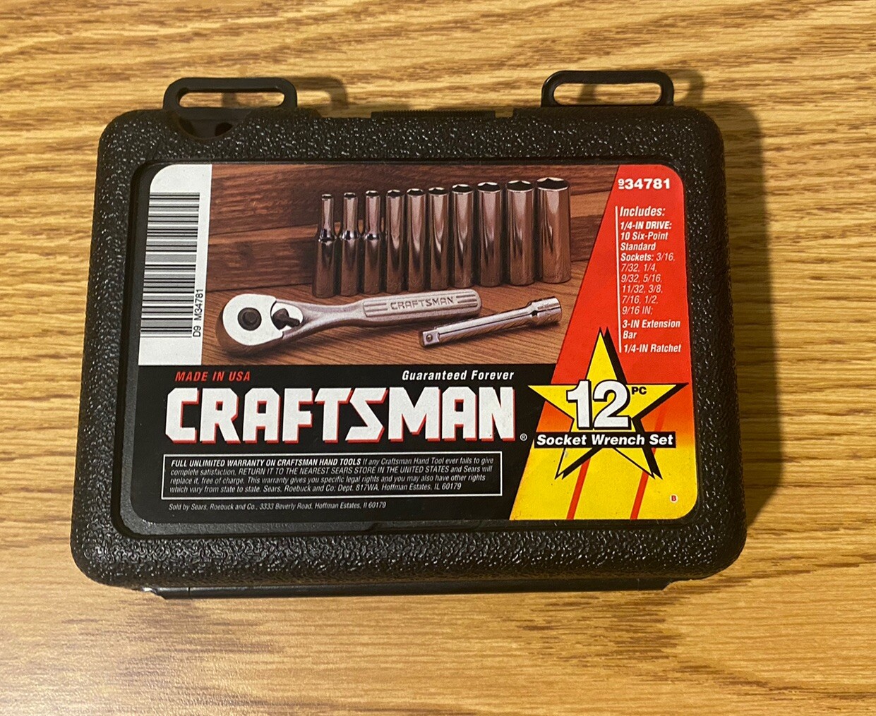 Craftsman 12 Piece SAE Deep 1/4 Socket Wrench Set 34781 Made In USA | eBay