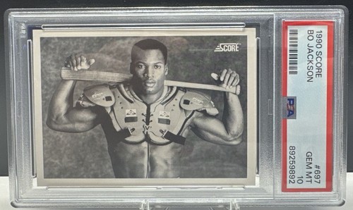 1990 Score Bo Jackson #697 PSA 10 GEM MINT *ICONIC Football + Baseball ...