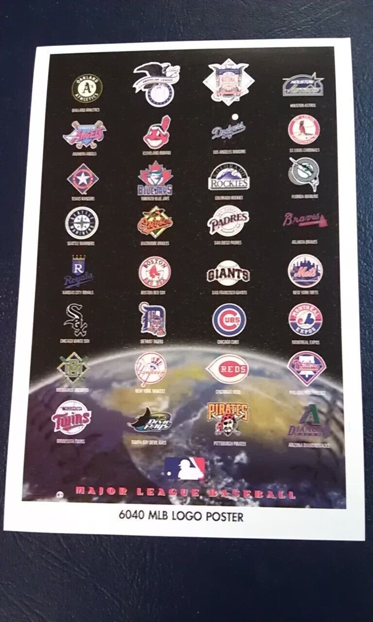 Major League Baseball MLB LOGOS POSTER #6040 MLB MINI 4x6 in POSTER | eBay