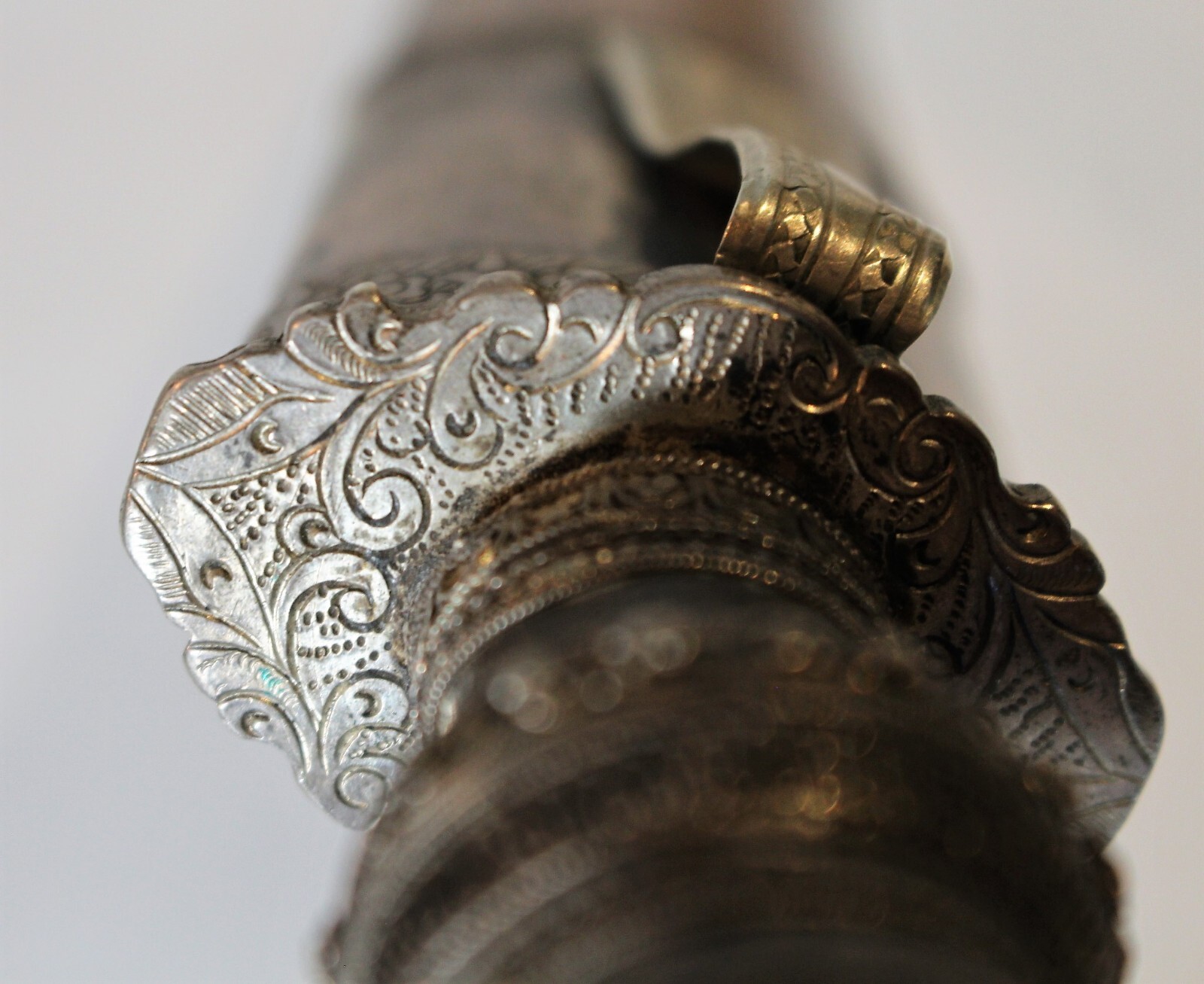 Antique Philippine Silver Mounted Moro Islamic Gunong Punal Dagger c ...