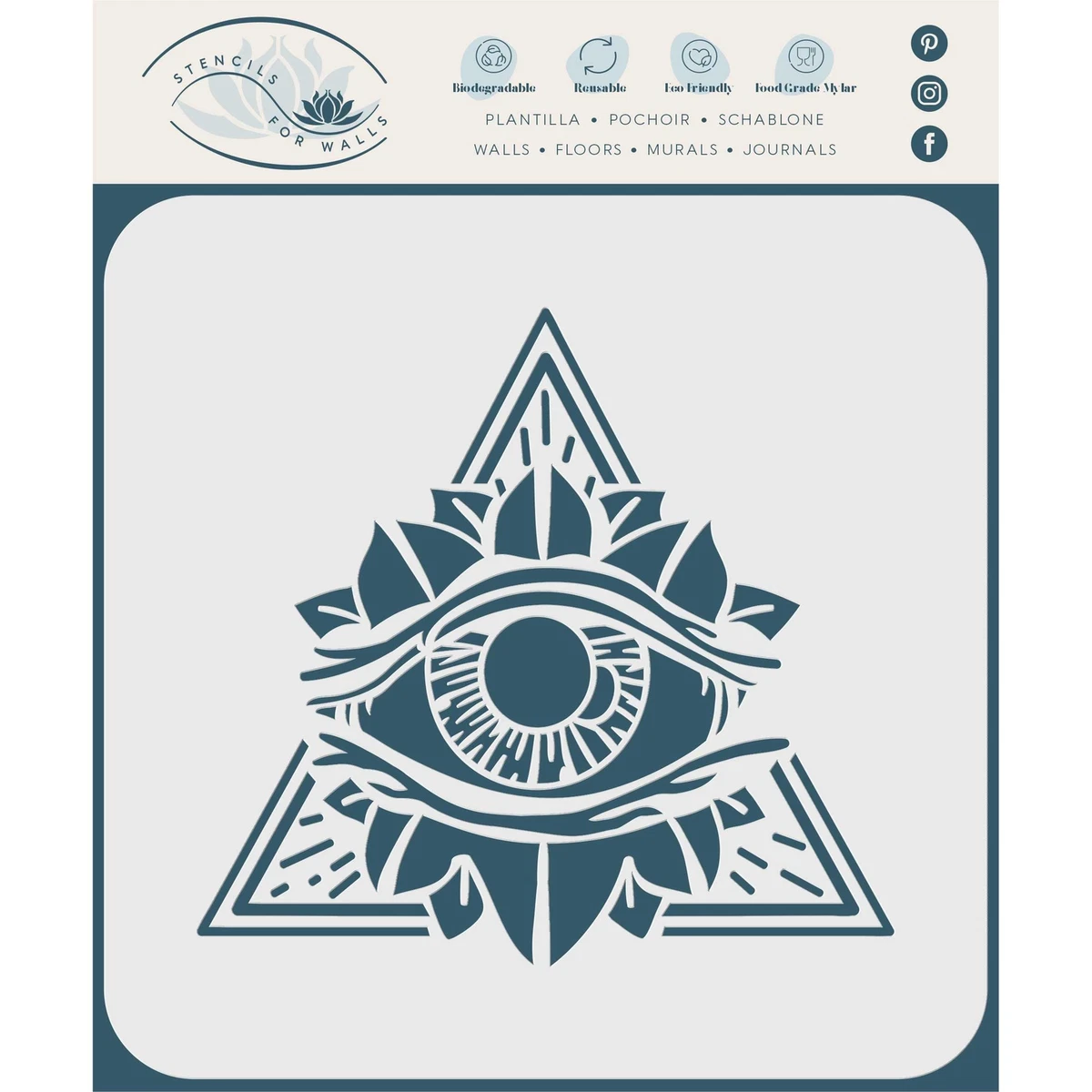 All Seeing Eye Tattoo Stencil